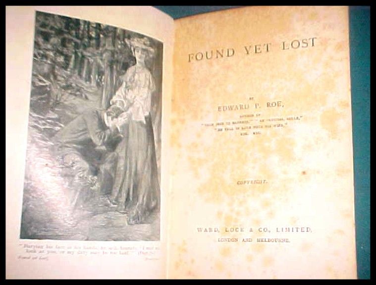 FOUND YET LOST by E. P. Roe | Hardcover | 1880 | Ward, Lock & Co. Ltd. | Biblio