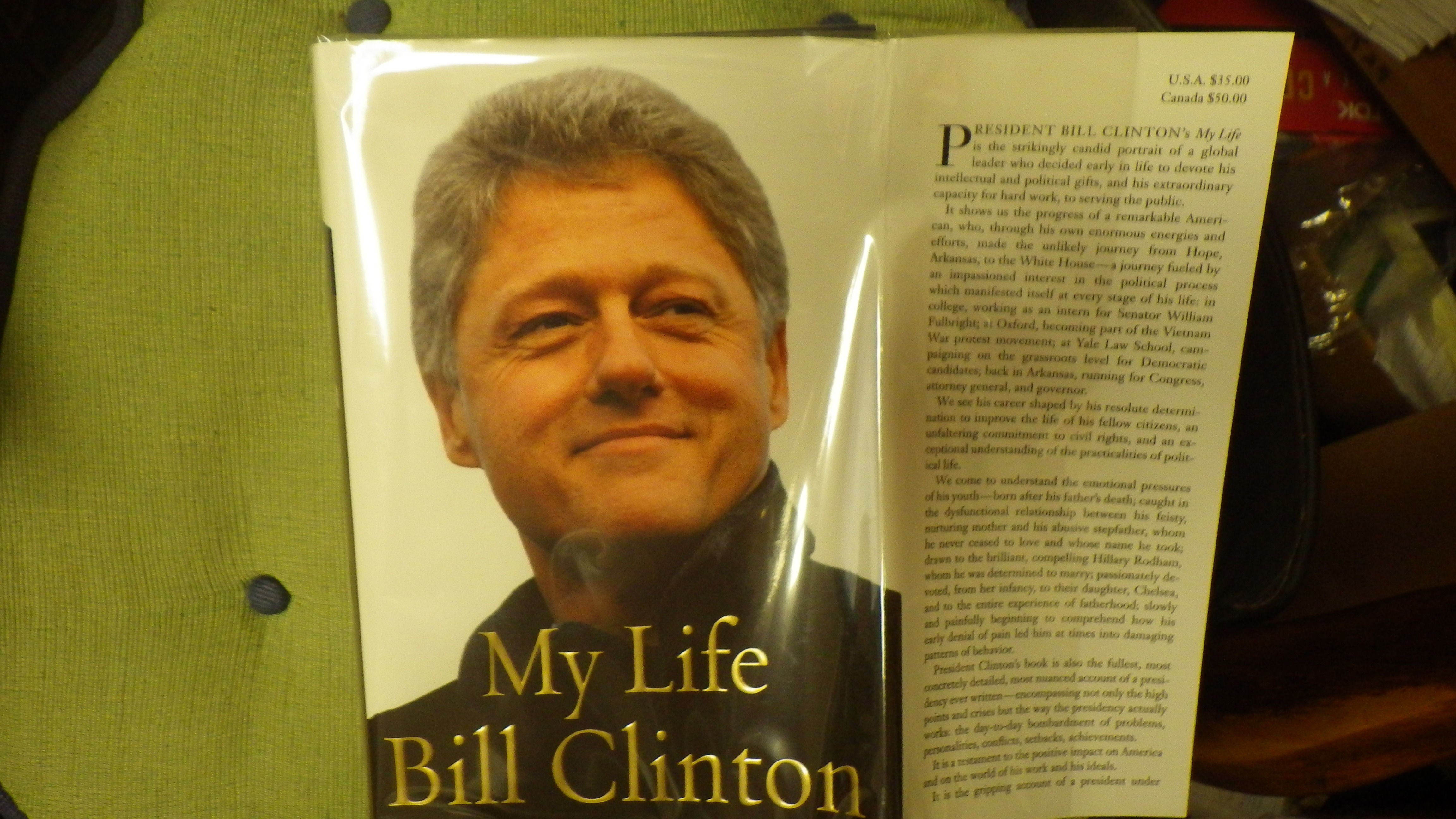 MY LIFE By Bill Clinton, Personall HAND SIGNED By President. FIRST ...