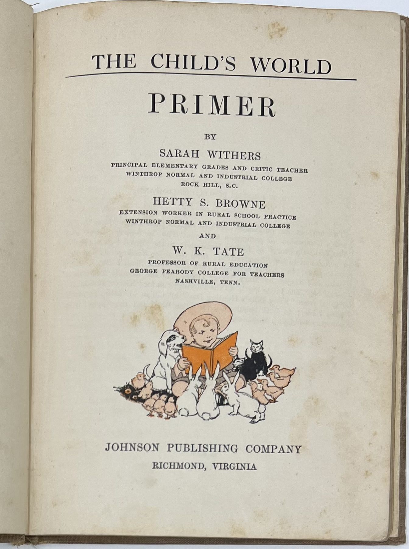 The Child’s World Primer by WITHERS, Sarah, Hetty S. BROWNE, and W.K ...