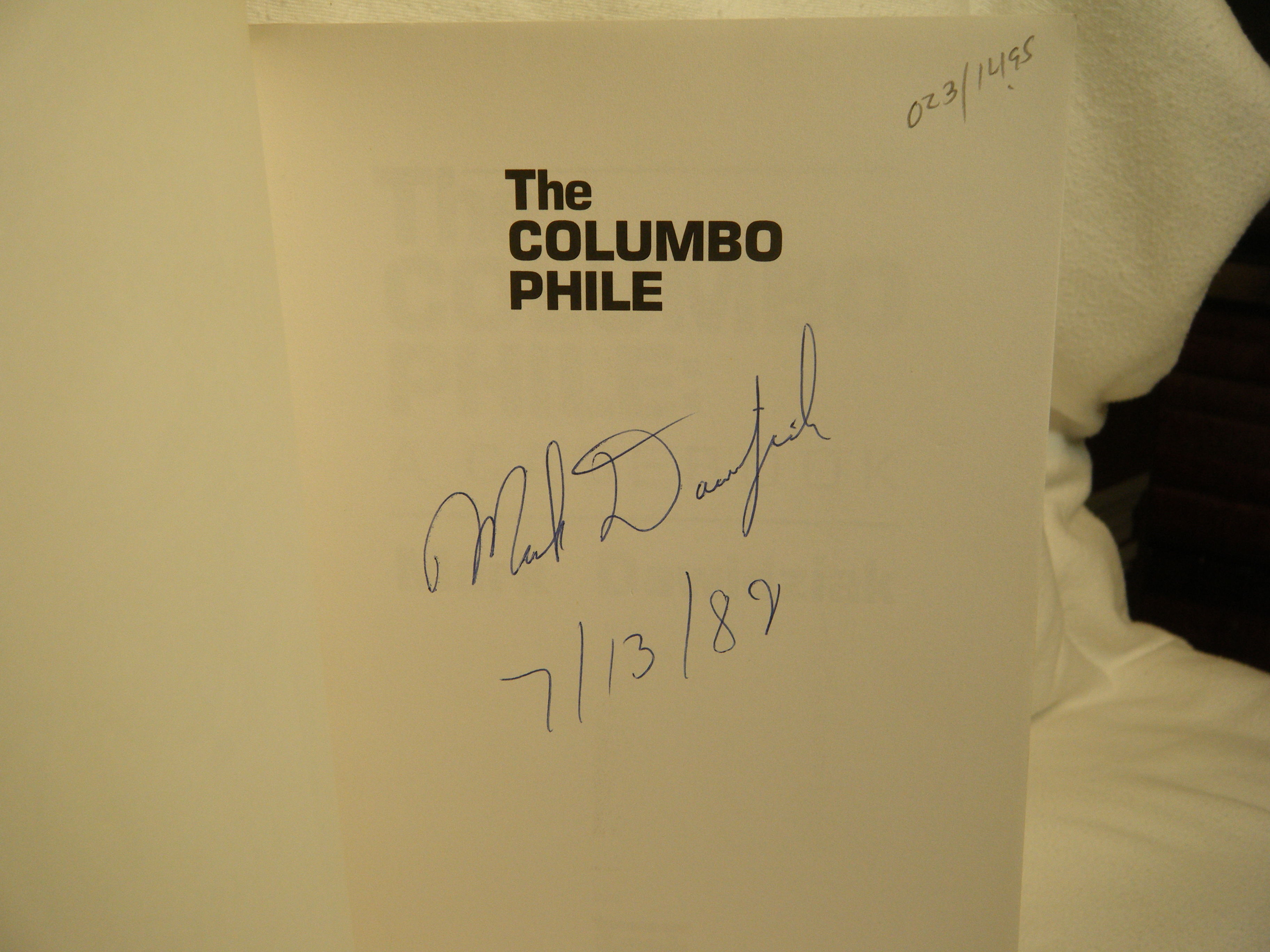 The Columbo Phile A Casebook by Mark Dawidziak - Paperback - Signed ...