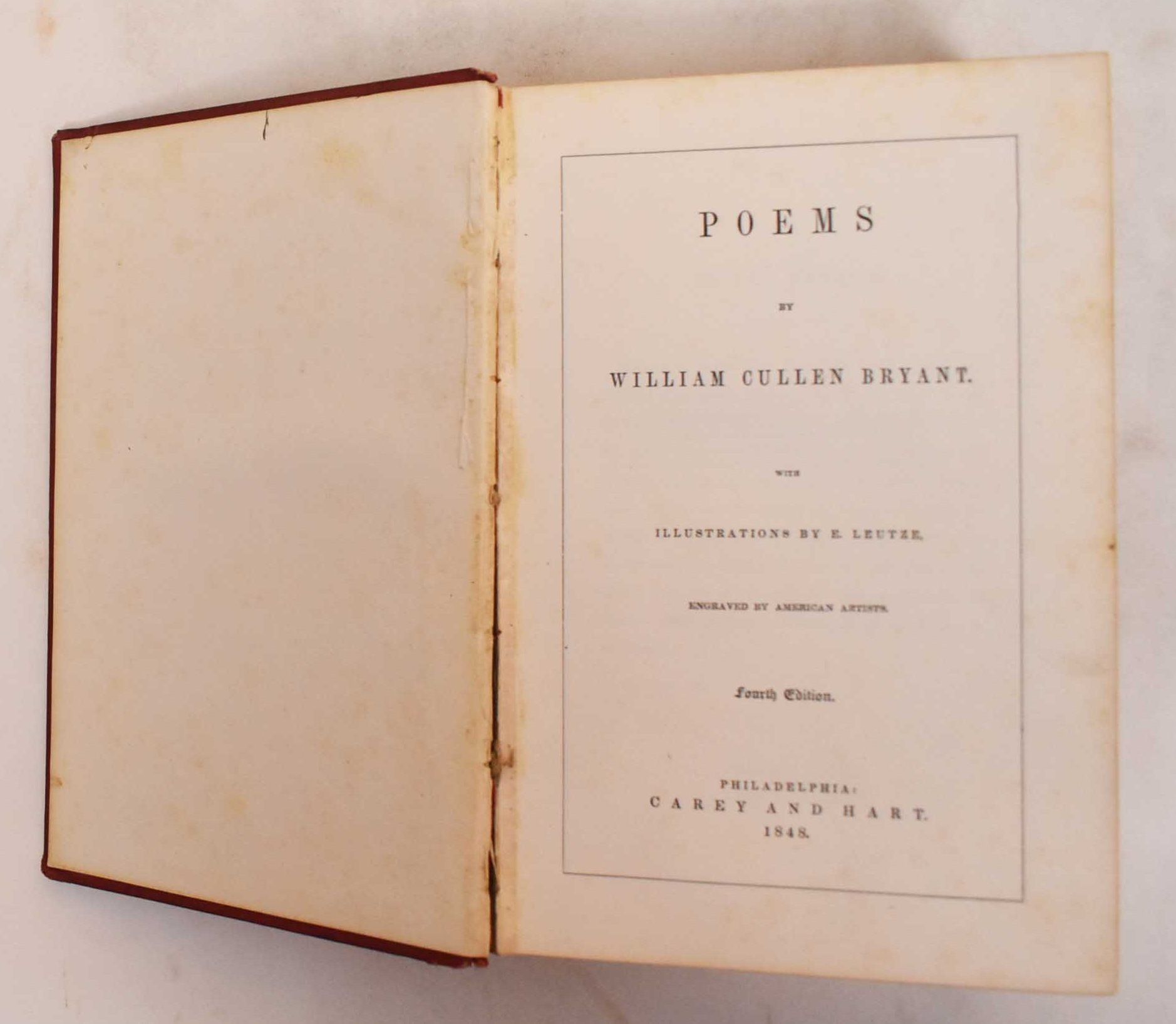 Poems by Bryant, William Cullen | Hardcover | 1848 | Carey & Hart | Biblio