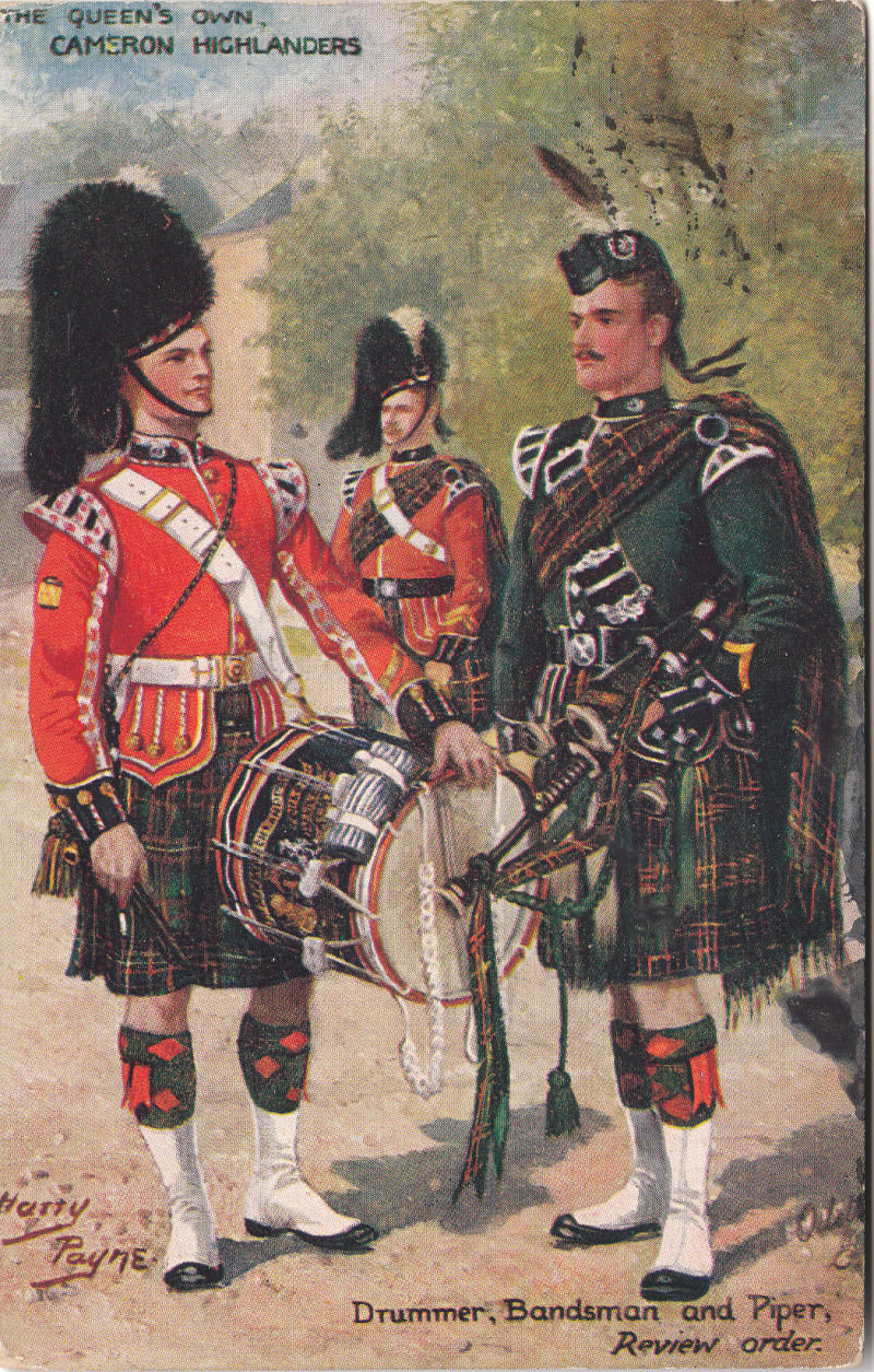 "The Queens Own Cameron Highlanders Drummer, Bandsman, and Piper Review ...