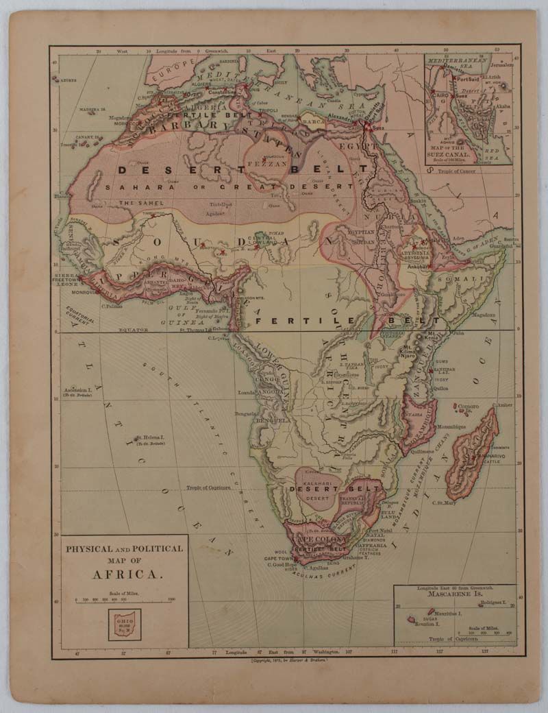 Physical and Political Map of Africa. by [AFRICA - PRE-COLONIAL ERA MAP ...