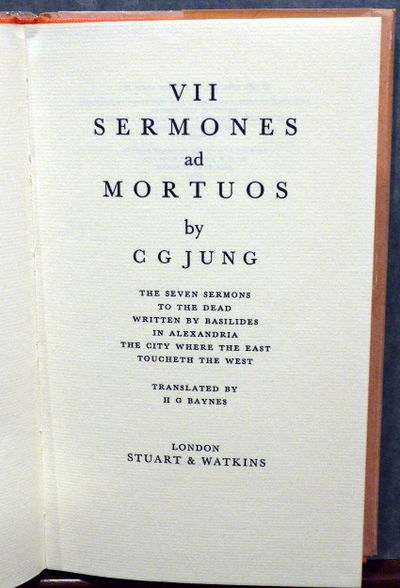 VII SERMONES AD MORTUOSs: The Seven Sermons to the Dead Written by ...