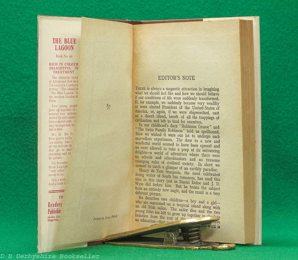 BIBLIO | The Blue Lagoon by H. de Vere Stacpoole | | circa 1932 ...