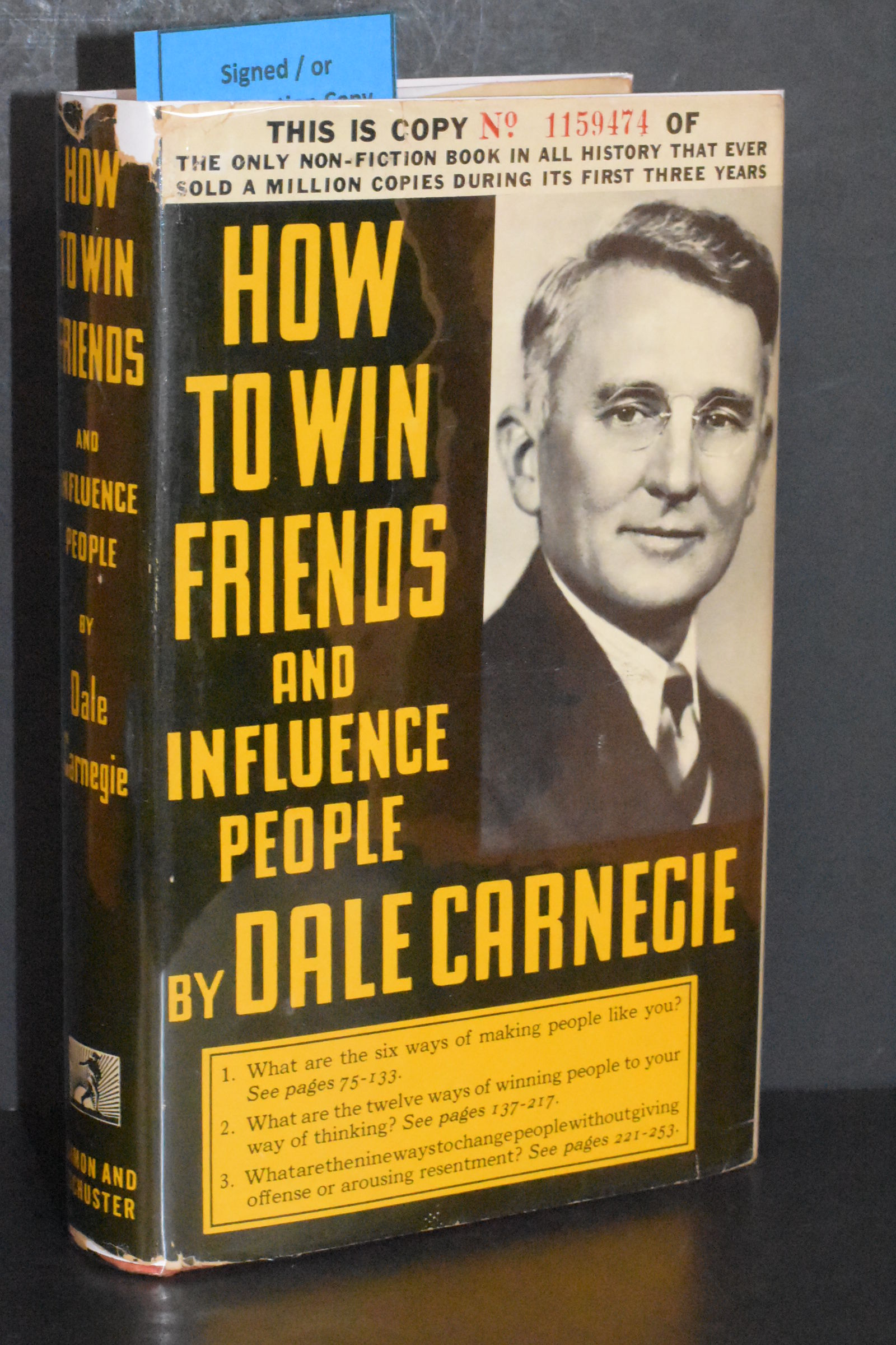 How To Win Friends And Influence People By Dale Carnegie AUTHOR SIGNED How To Win Friends And Influence People By Dale Carnegie AUTHOR SIGNED