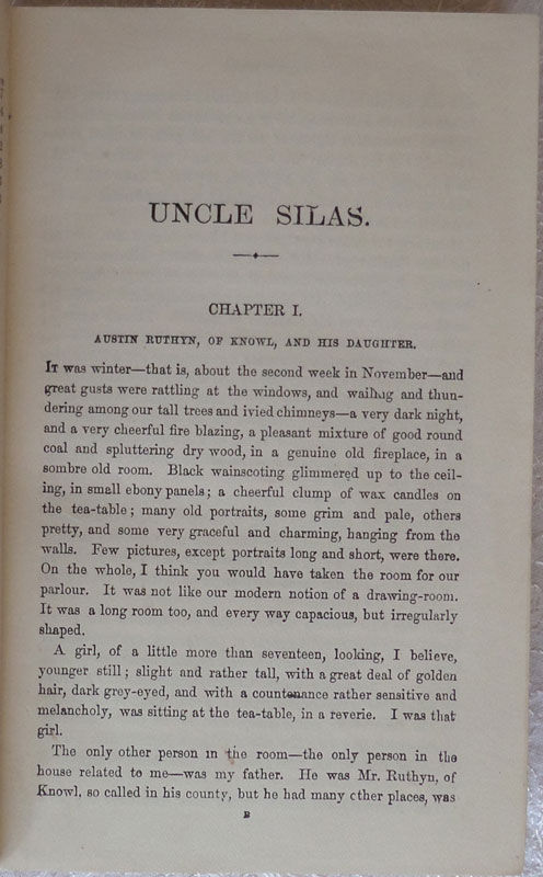 Uncle Silas: A Tale of Bartram-Haugh by FANU JS Le 1814-1873 ...