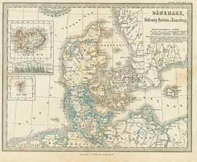 BIBLIO | Dänemark, Schleswig-holstein & Lauenburg. (Map). by Stieler’s ...