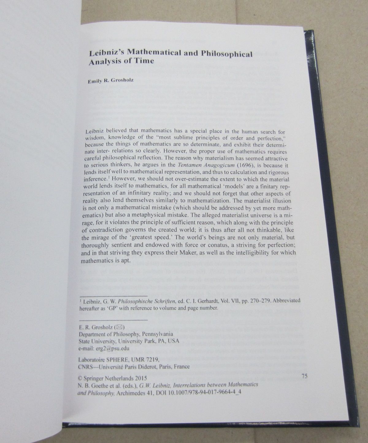 G.w. Leibniz : Interrelations Between Mathematics and Philosophy by ...