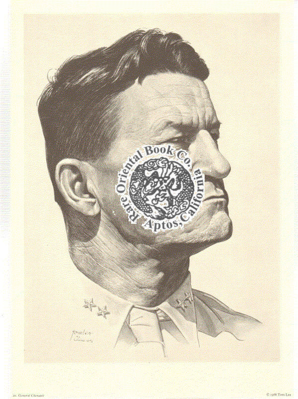 GENERAL CHENAULT 1943. Original Offset Lithograph Drawing. [A Portrait ...