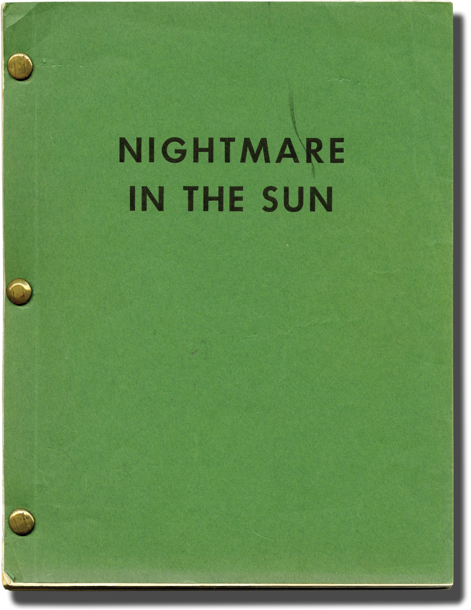 Nightmare in the Sun (Original screenplay for the 1965 film) by Derek ...
