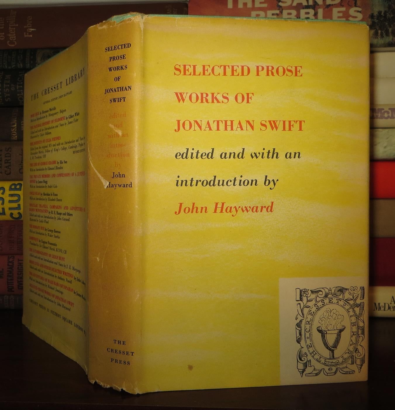 SELECTED PROSE WORKS OF JONATHAN SWIFT by Jonathan Swift | Hardcover ... SELECTED PROSE WORKS OF JONATHAN SWIFT by Jonathan Swift | Hardcover ...
