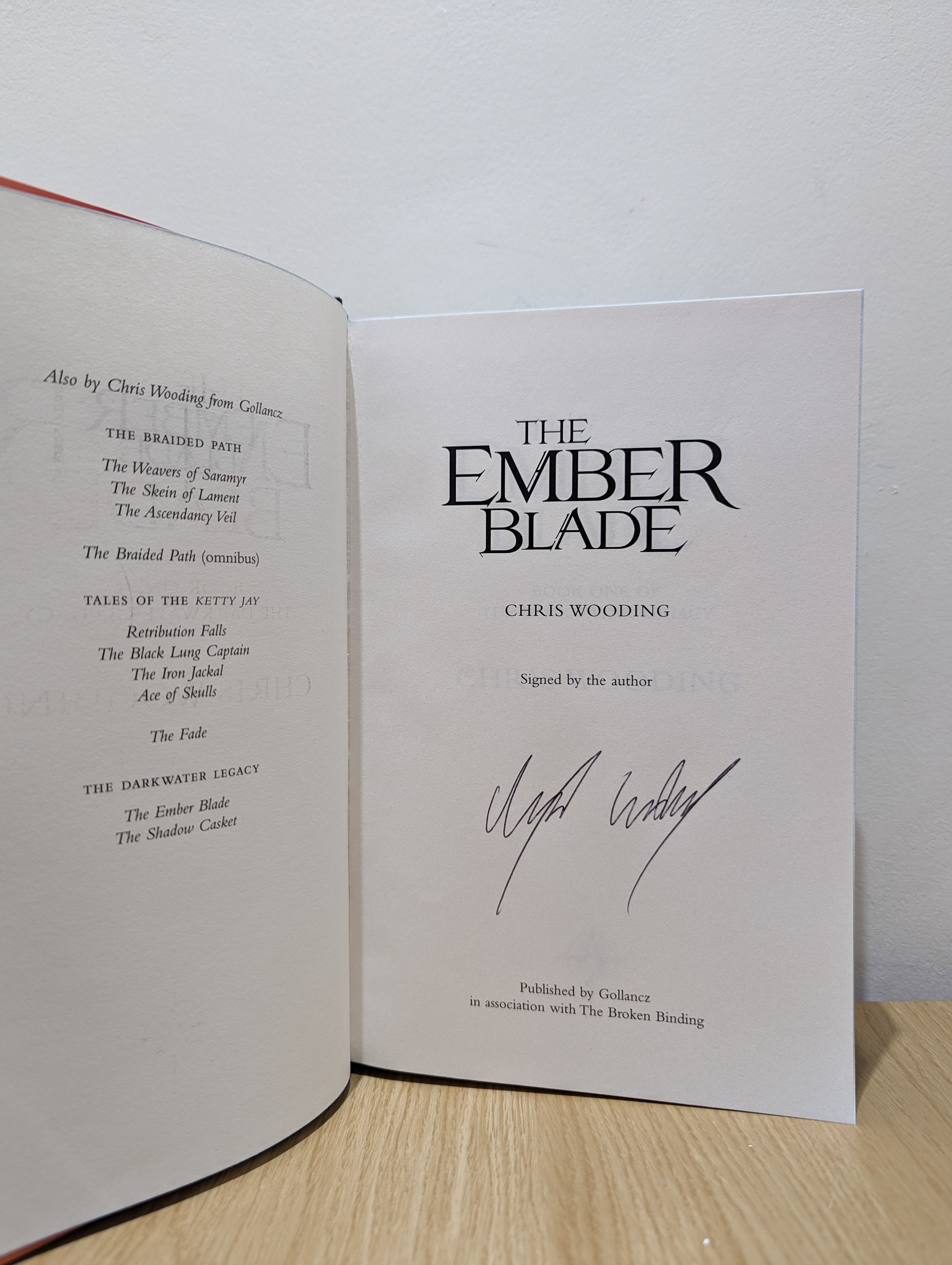 The Darkwater Legacy: The Ember Blade; The Shadow Casket (Signed set ...