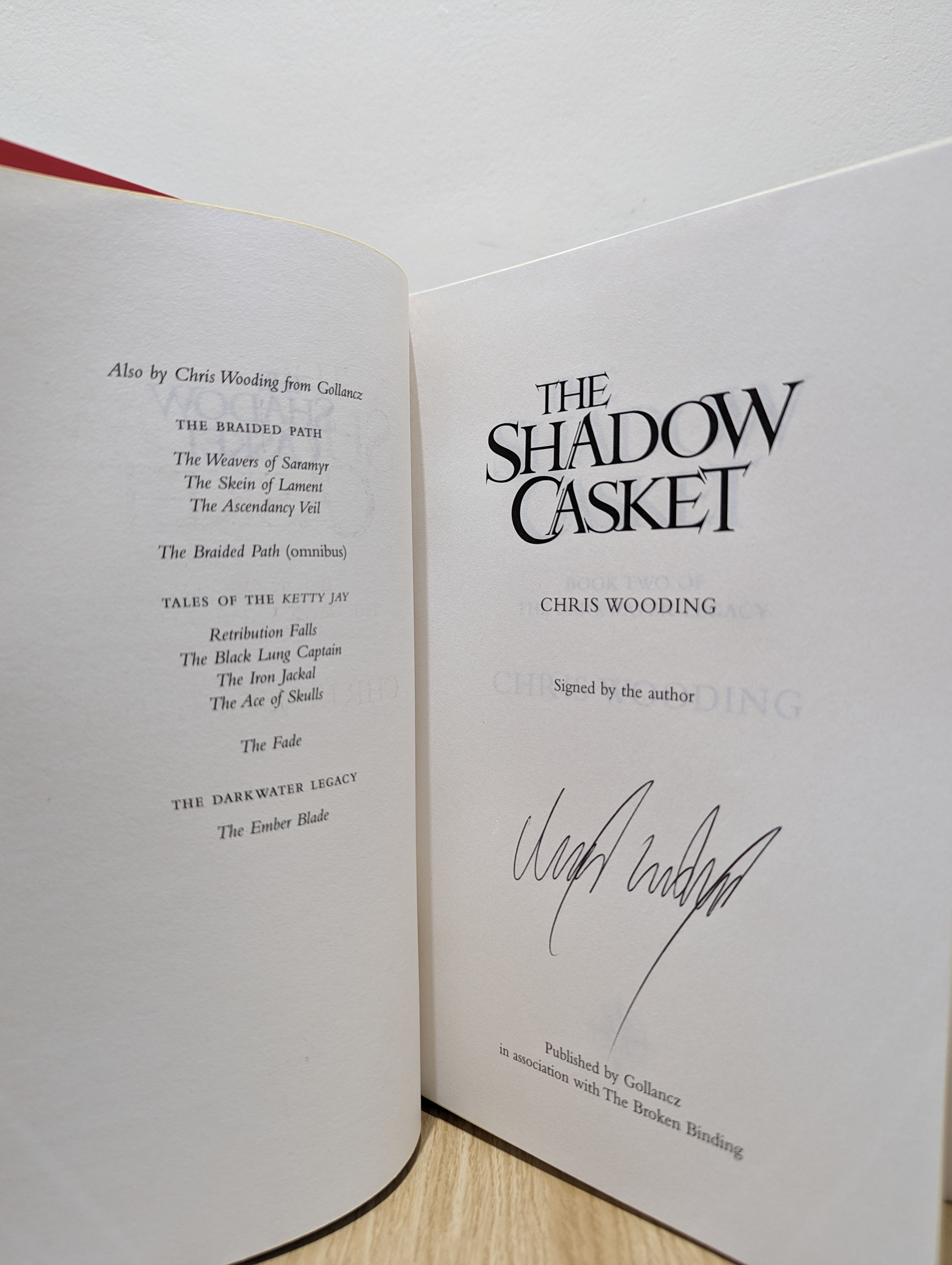 The Darkwater Legacy: The Ember Blade; The Shadow Casket (Signed set ...