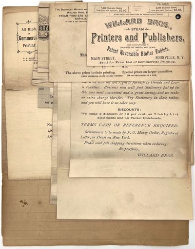 Willard Bros., Steam Printers and Publishers - product samples by ...