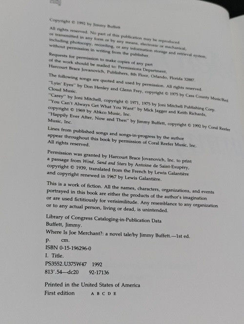 Where Is Joe Merchant? by Jimmy Buffett | Hardcover | 1992-08-25 ...