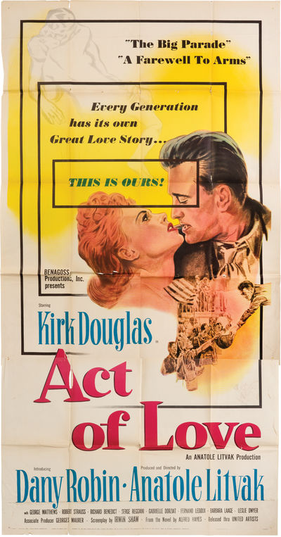 Act of Love (Original three-sheet poster for the 1953 film) by ...