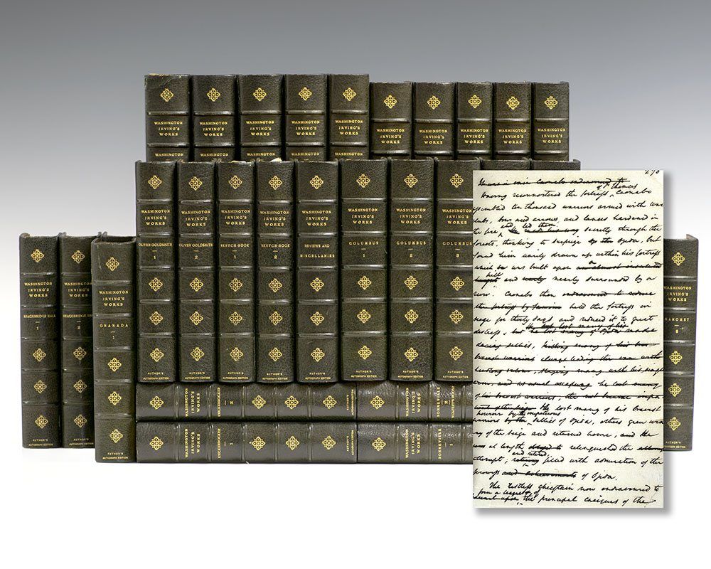 BIBLIO | The Works of Washington Irving: The Autograph Edition [The ...