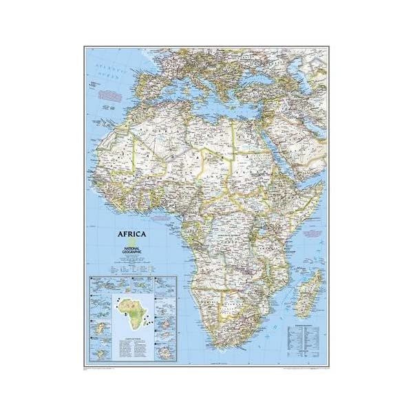 BIBLIO | Africa Political Map Laminated by National Geographic Maps ...