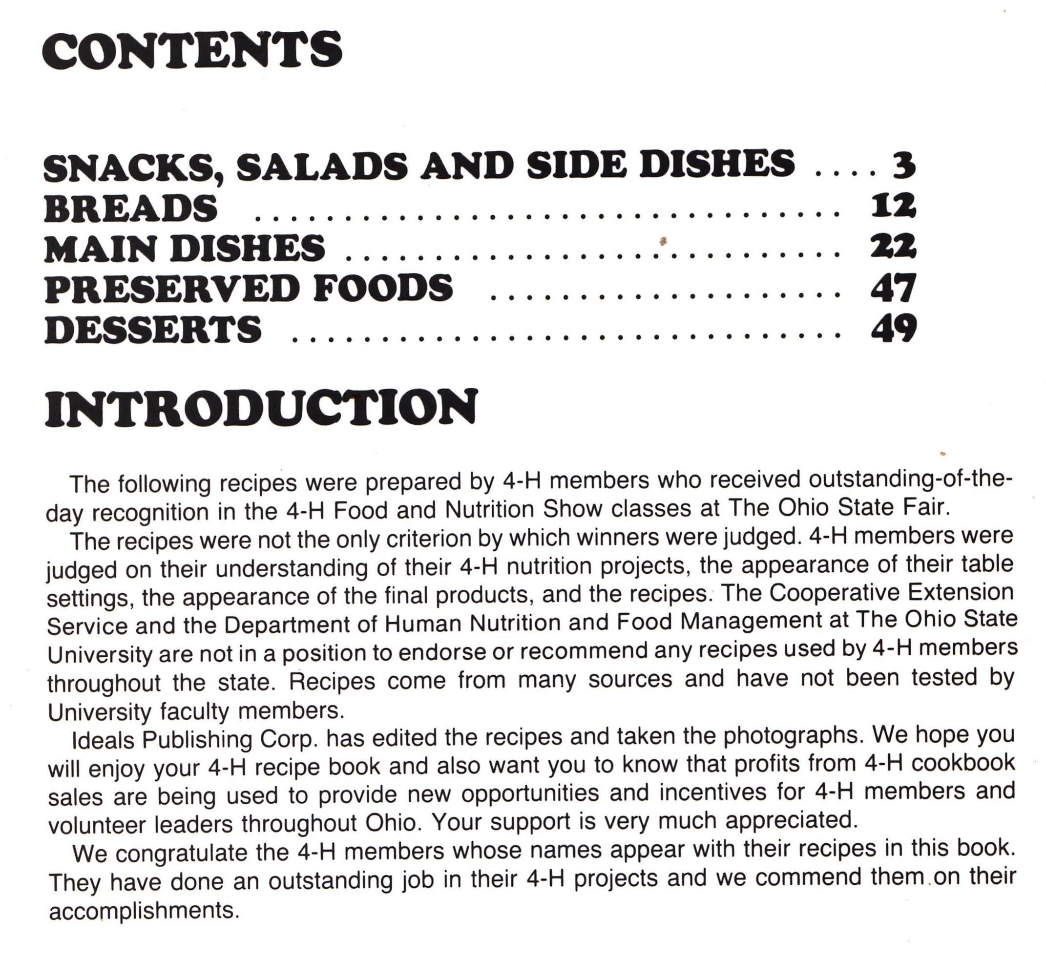 Ohio 4-H Blue Ribbon Cookbook by Ideals Pub (ed) | Paperback | 1982 ...