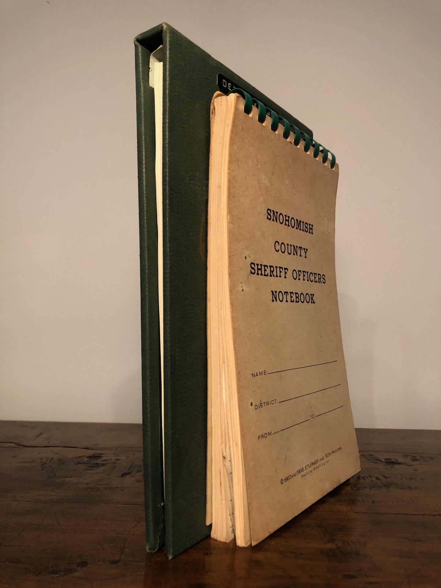 Two Snohomish County Sheriff Detective's Notebooks - Late 1960s and ...