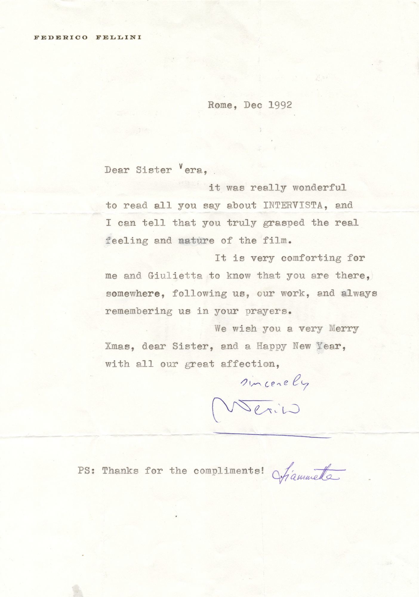 Typed Letter SIGNED on personalized printed stationery, slight 4to ...
