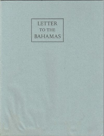 Letter to the Bahamas. Remembering Ronald Perry by Gioia, Dana | Search ...