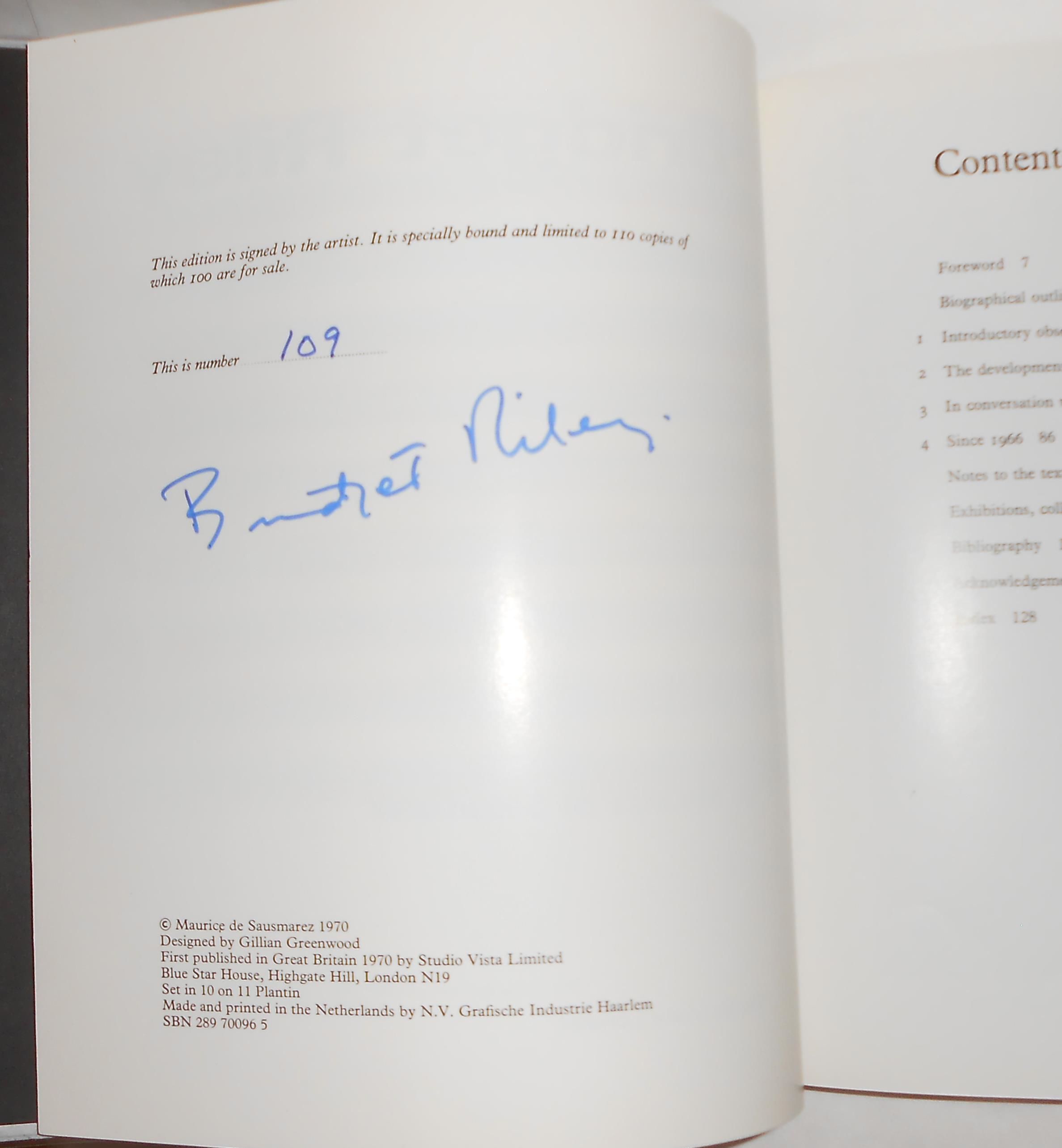 Bridget Riley (Signed Limited Edition with Original Silk Screened ...