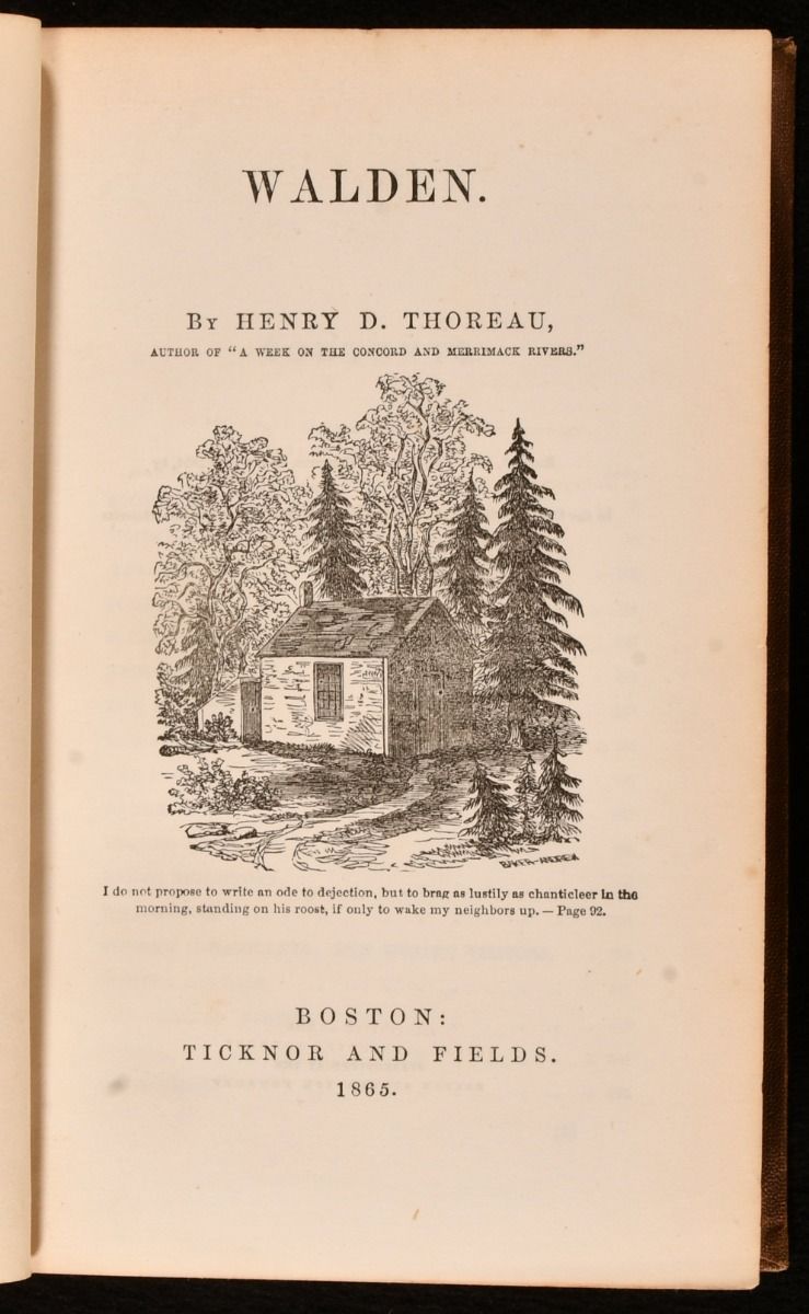 Walden; or, Life in the Woods) by Henry David Thoreau | Cloth | 1865 ...