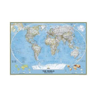 BIBLIO | World Classic Wall Map (tubed) by National Geographic Maps ...