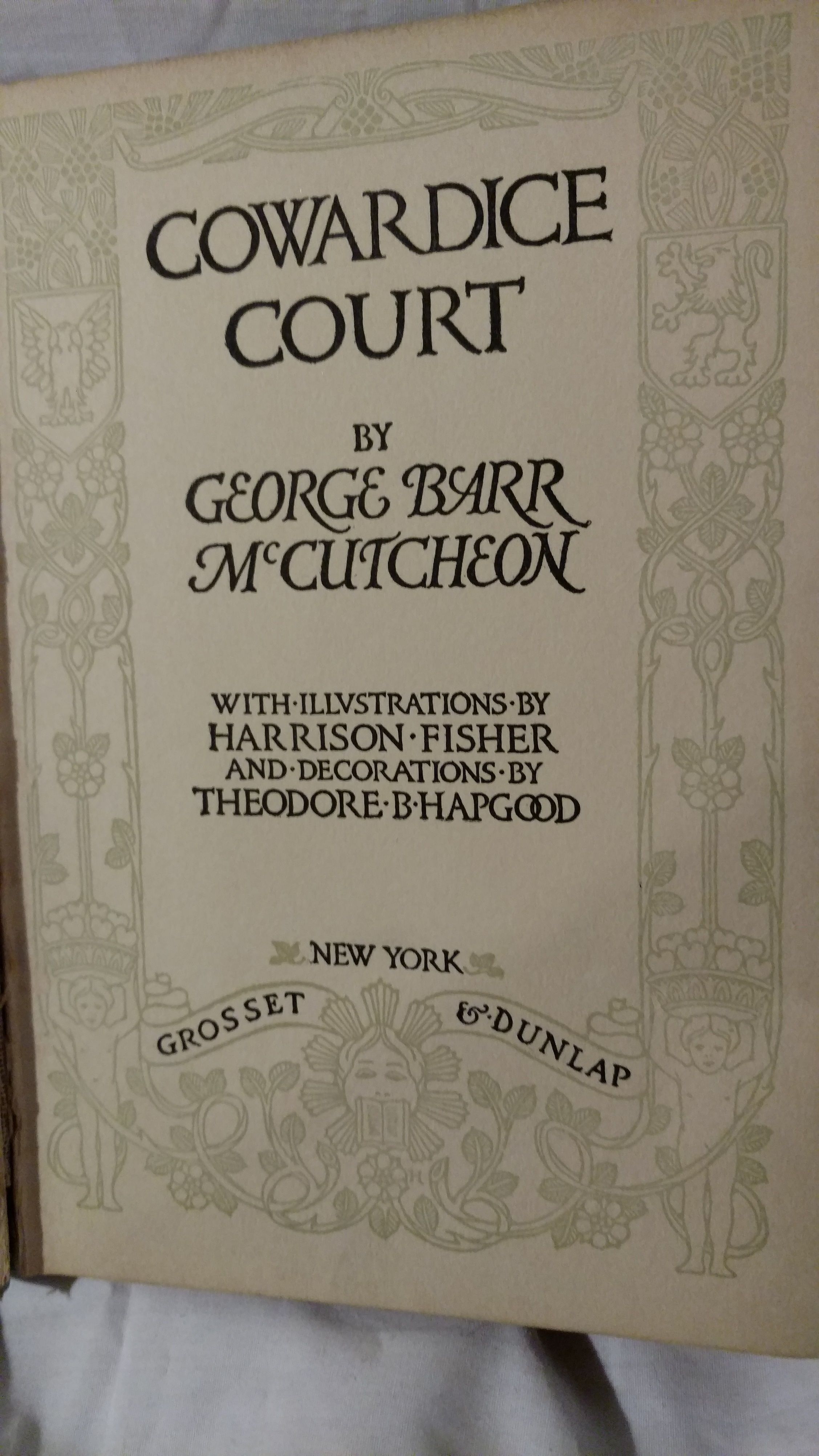 COWARDICE COURT by GEORGE BARR MCCUTCHEON | Hardcover | 1906 | GROSSET ...