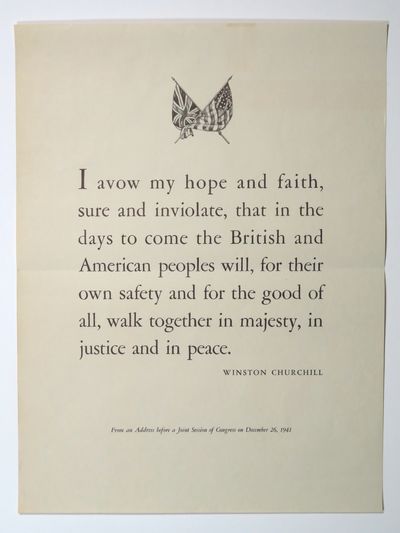 A Second World War propaganda poster featuring the peroration from ...