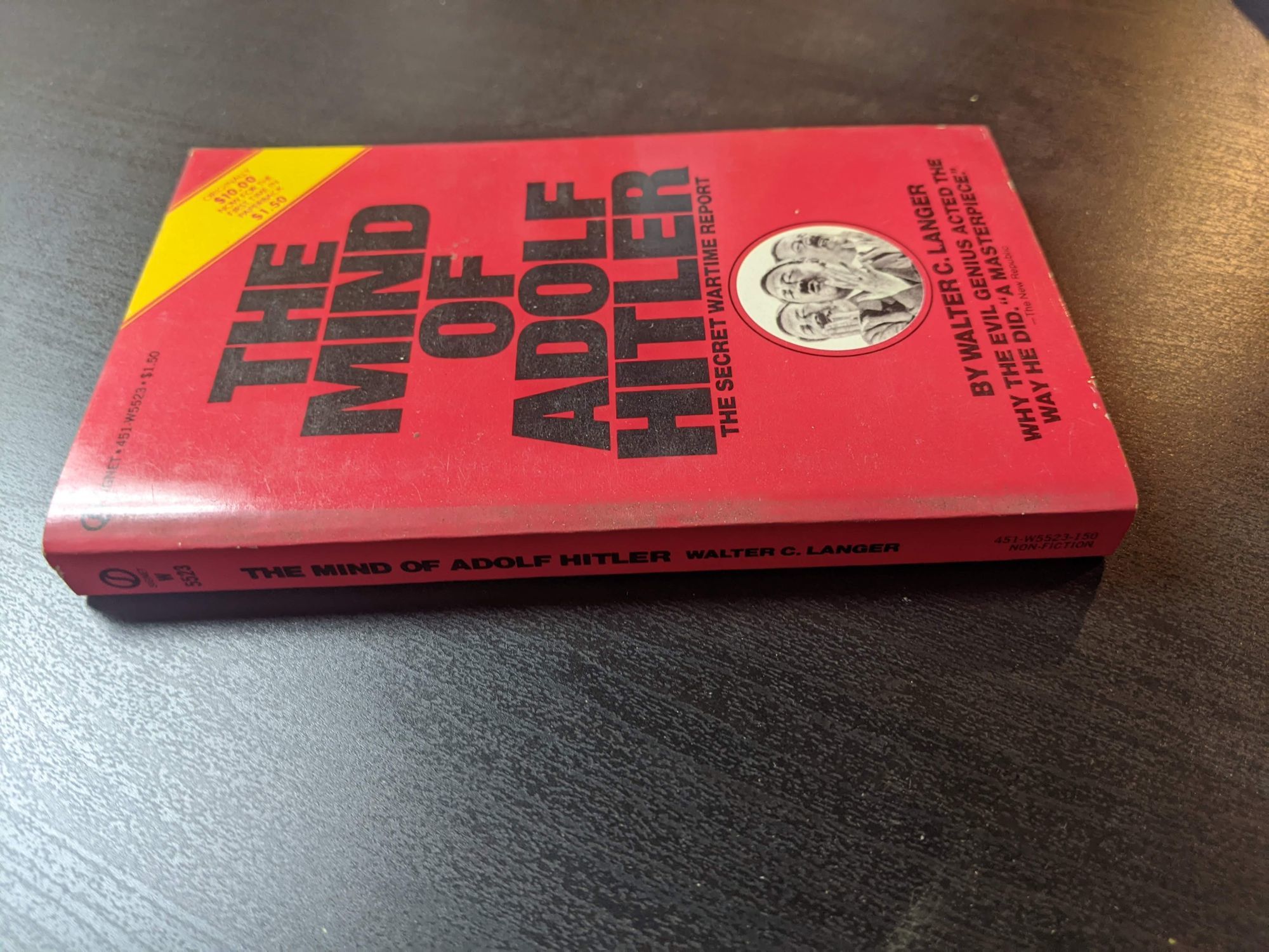 The Mind of Adolf Hitler by Walter C. Langer - First printing - 1973 ...
