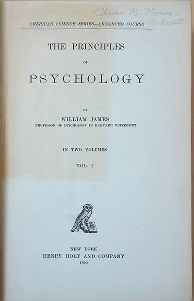 The principles of psychology by James, William | | 1890 | Henry Holt ...