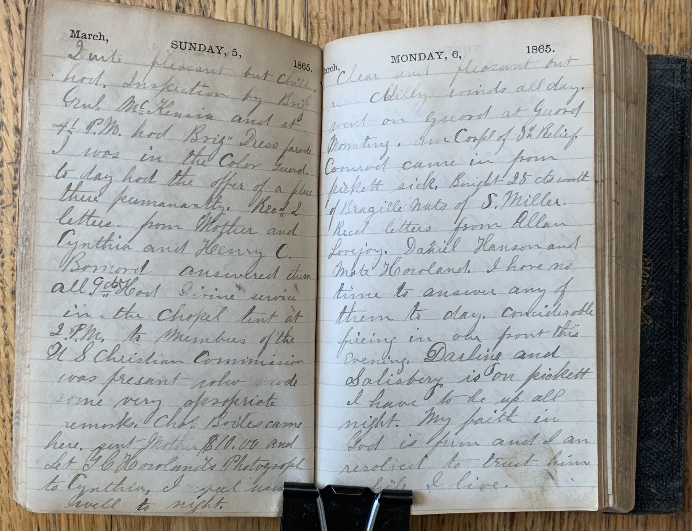 Manuscript Diary of Pvt. John M. Lovejoy, of Roseboom, Otsego County ...