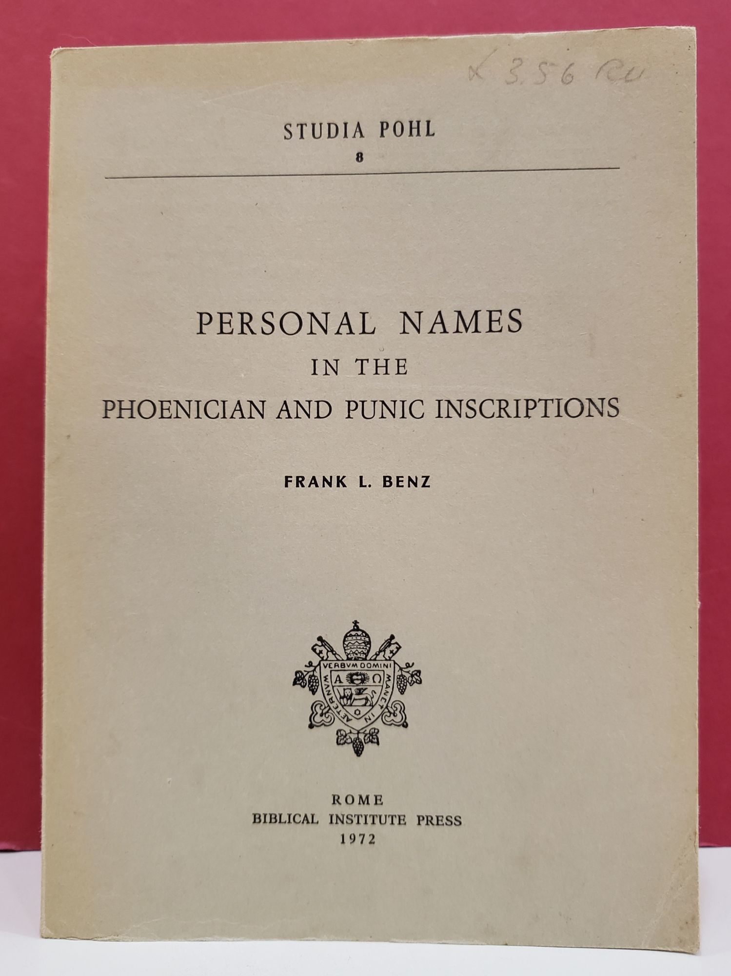 BIBLIO | Personal Names in the Phoenician and Punic Inscriptions by ...