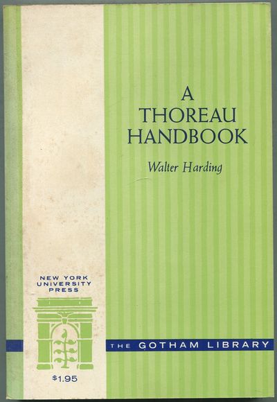 A Thoreau Handbook (The Gotham Library) by HARDING, Walter | Search for ...