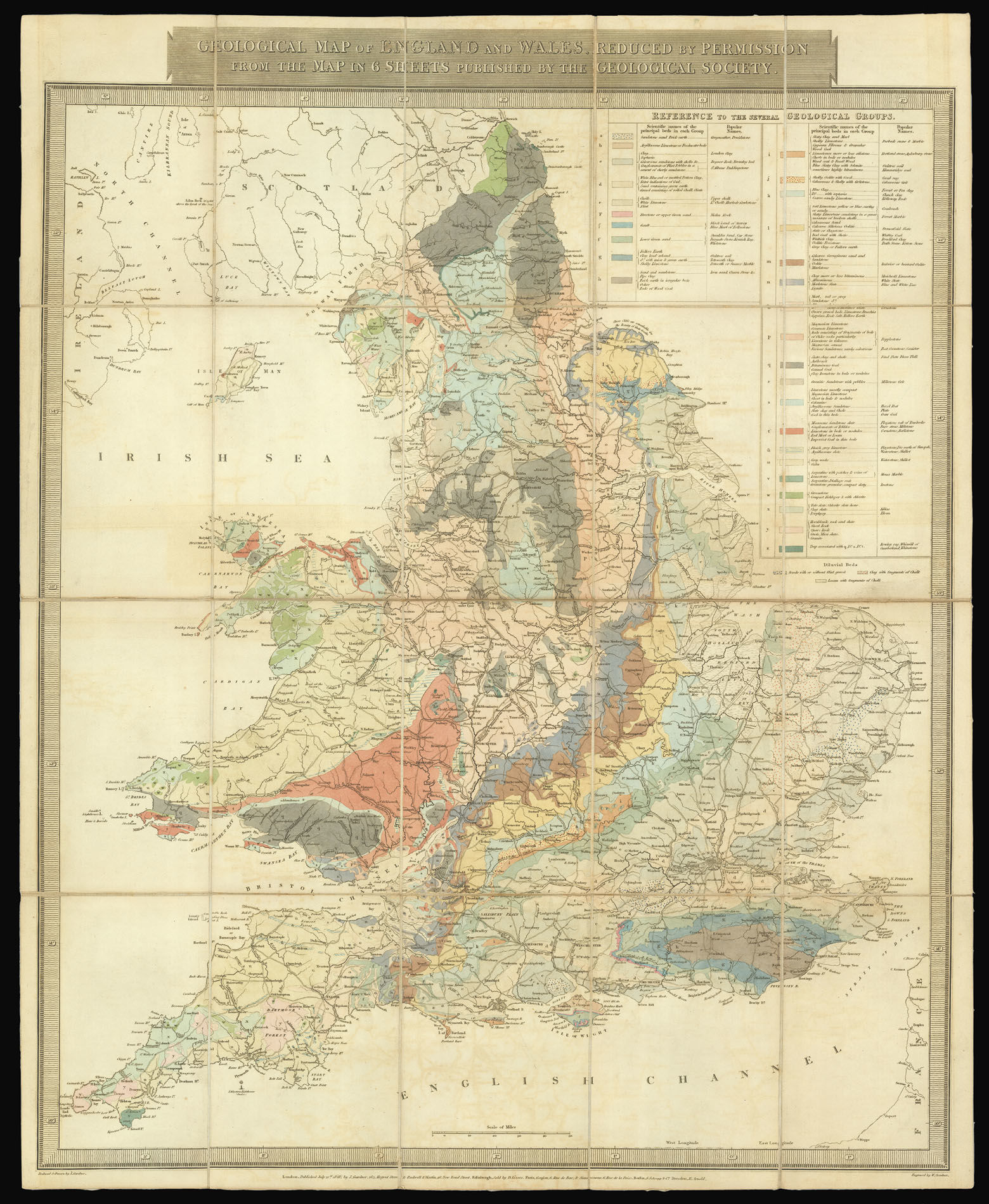 A Geological Map of England and Wales by George Bellas] [GREENOUGH ...