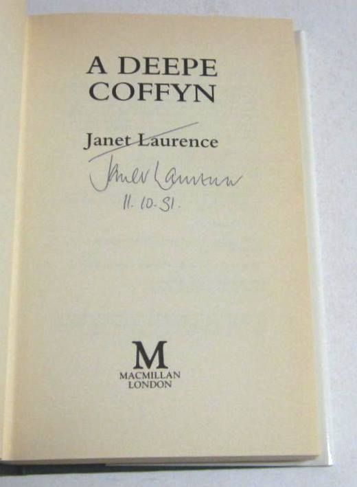 A Deepe Coffyn by Laurence, Janet | 1989 | Macmillan | Biblio