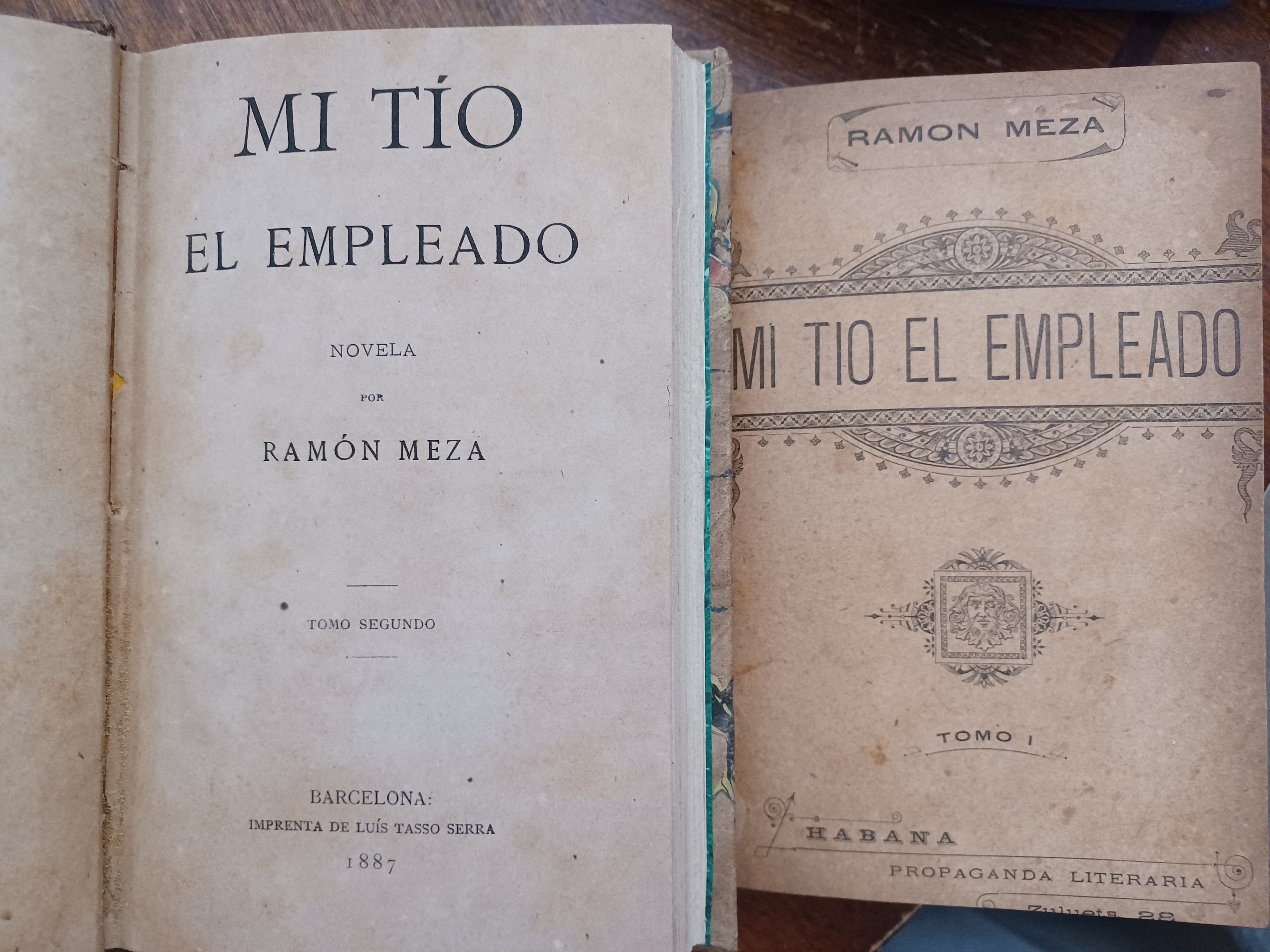 Mi tio el empleado novela 2 vols por ramon meza primera edicion barcelona espana 1887 by Ramon ...