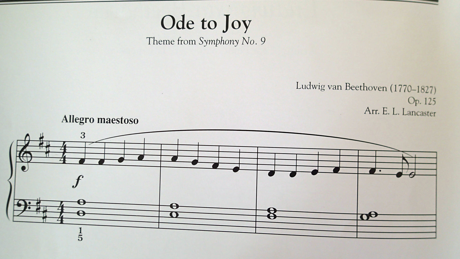 BIBLIO | BEETHOVAN : ODE TO JOY : Theme from 9th Symphony (Sheet) (Simply Classics , Elementary ...