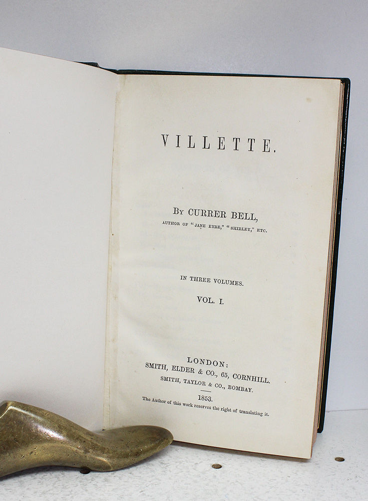 Villette by Charlotte Bronte - First Edition - 1853 - from Lasting ...
