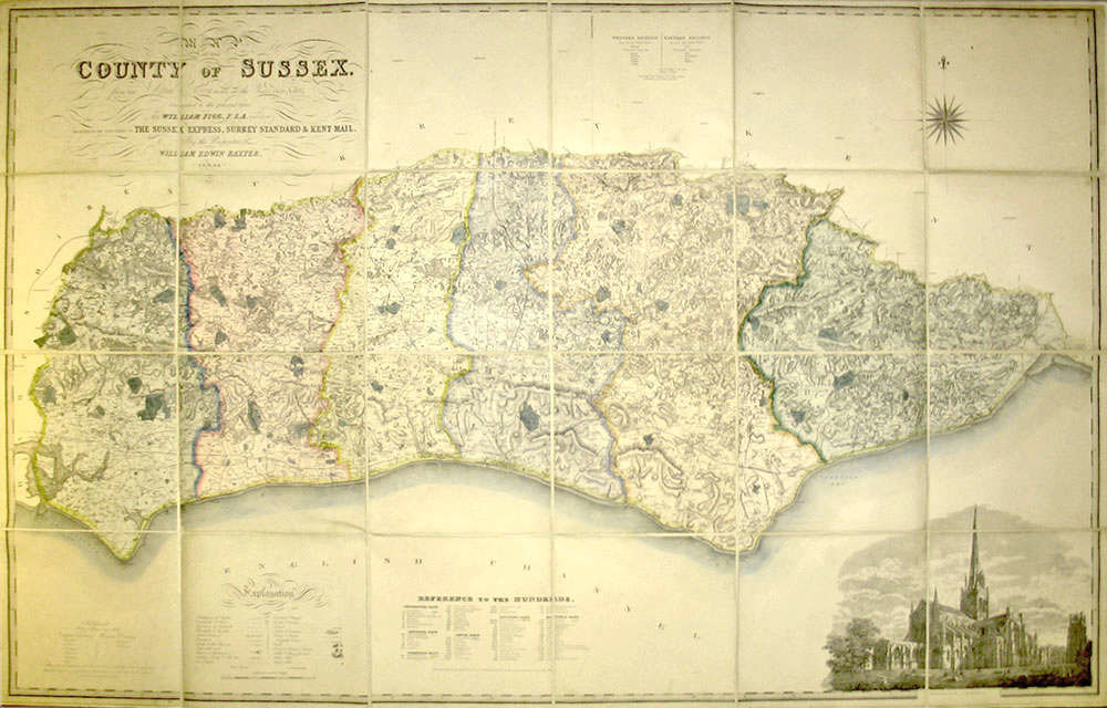 Map of the County of Sussex from an Actual Survey Made in the Years ...
