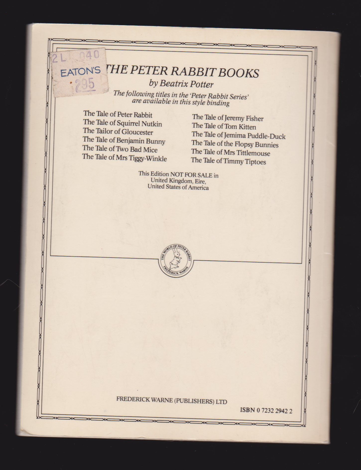 The Tale of Two Bad Mice (Peter Rabbit Series #5) by Beatrix Potter ...