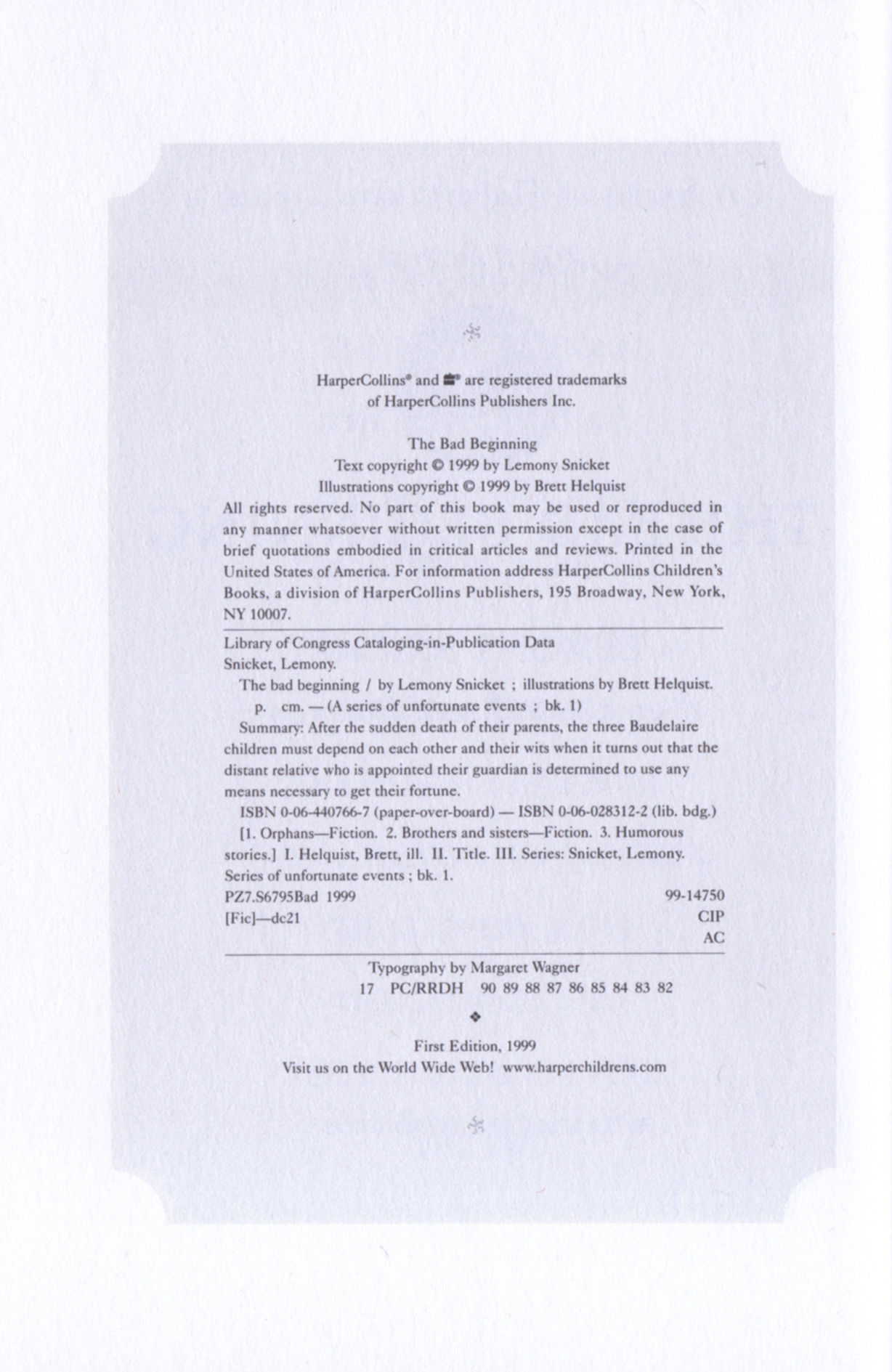 The Bad Beginning (A Series of Unfortunate Events #1), by Lemony ...