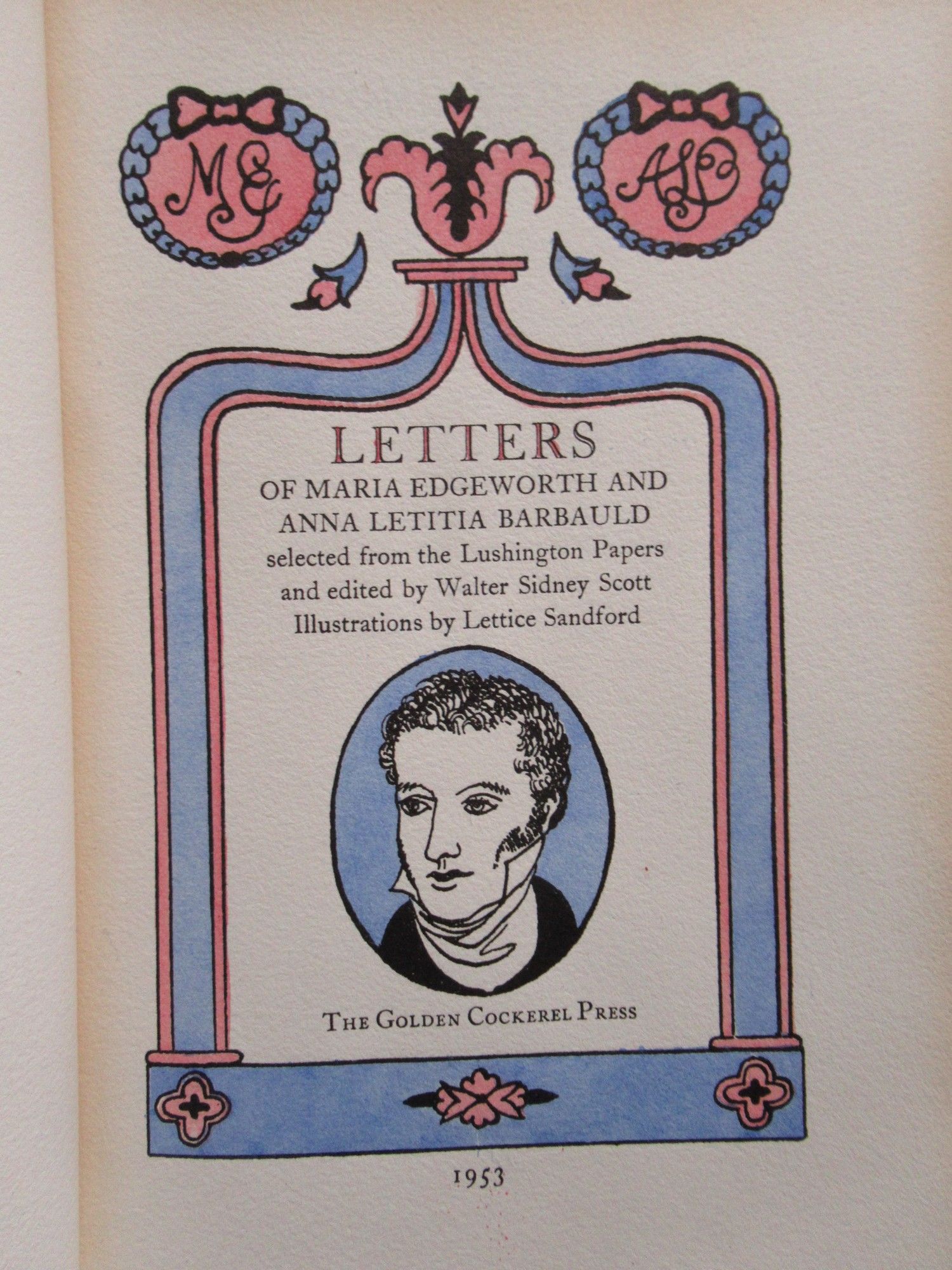 BIBLIO | LETTERS OF MARIA EDGEWORTH AND ANNA LETITIA BARBAULD by ...