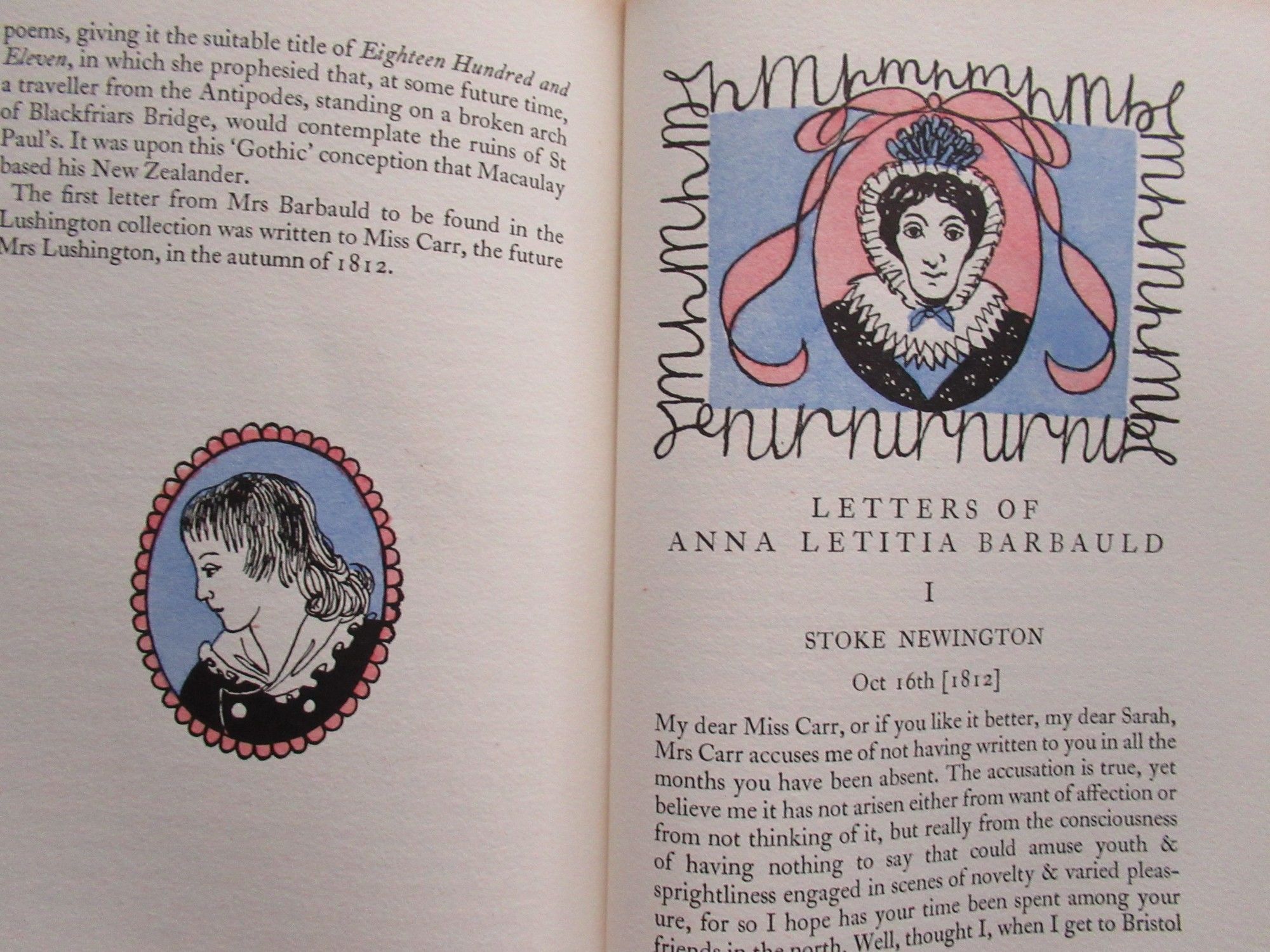 BIBLIO | LETTERS OF MARIA EDGEWORTH AND ANNA LETITIA BARBAULD by ...