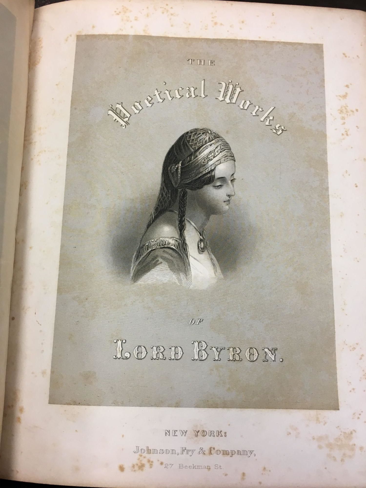 THE POETICAL WORKS OF LORD BYRON by Thomas [explanatory notes and a ...