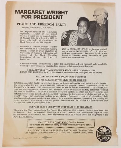 Peace And Freedom Party Candidates