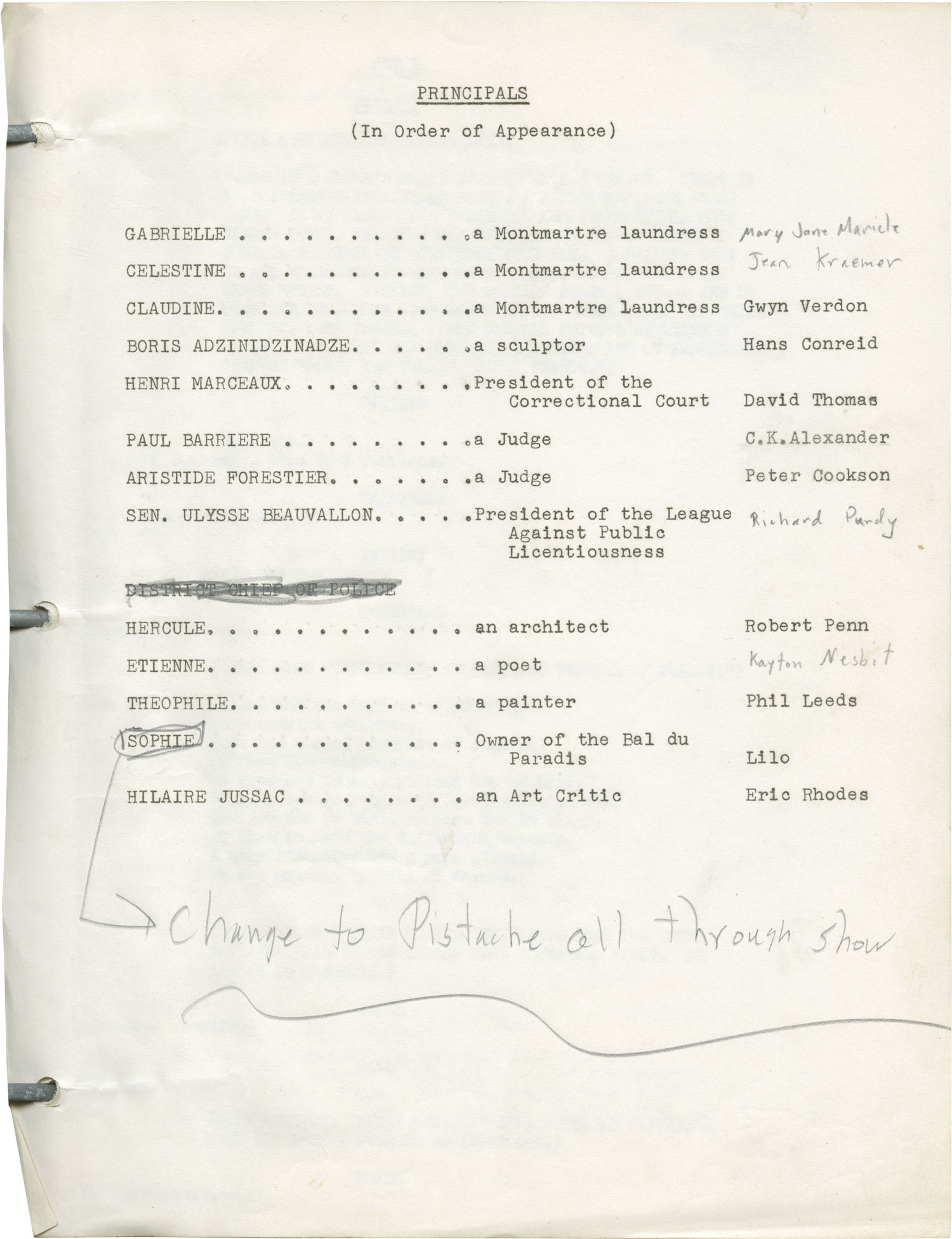 Can-Can (Original script for the 1953 Broadway musical) by Abe Burrows ...